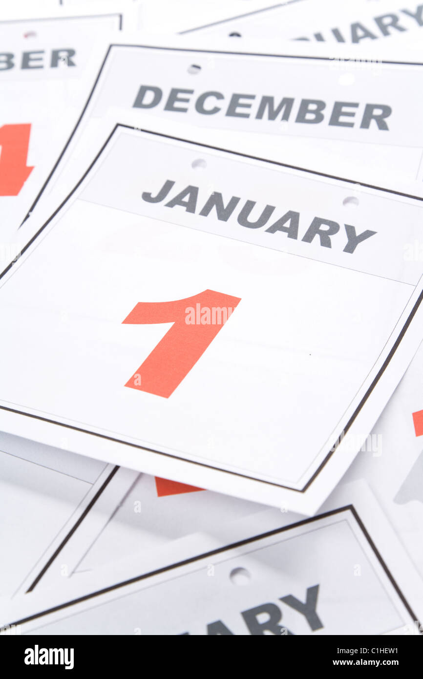 New Year, calendar date January 1 for background Stock Photo - Alamy