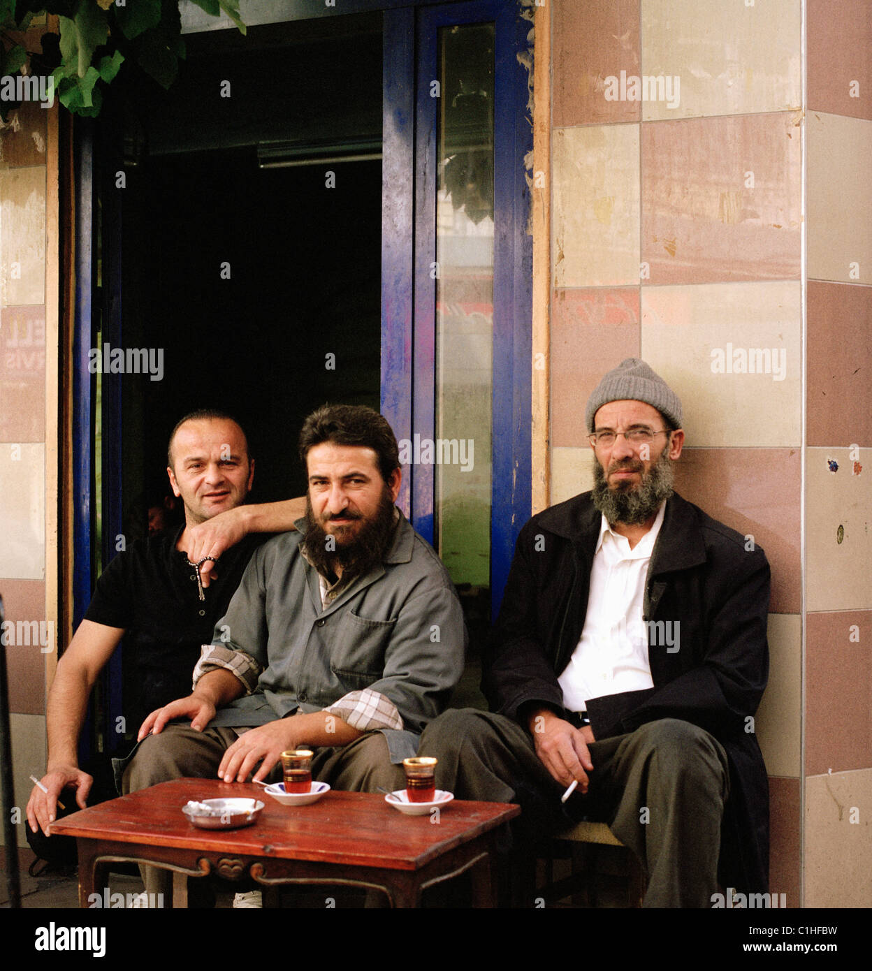 Street life in Balat in Fener in Istanbul in Turkey in Middle East Asia ...
