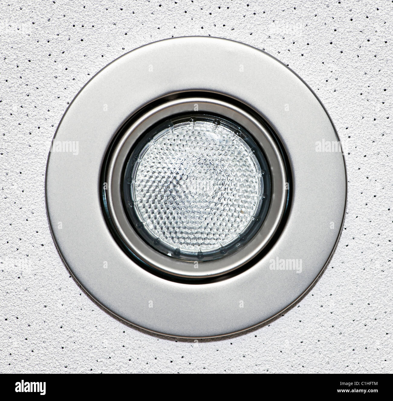 Closeup of pot light recessed lighting in ceiling tile Stock Photo - Alamy