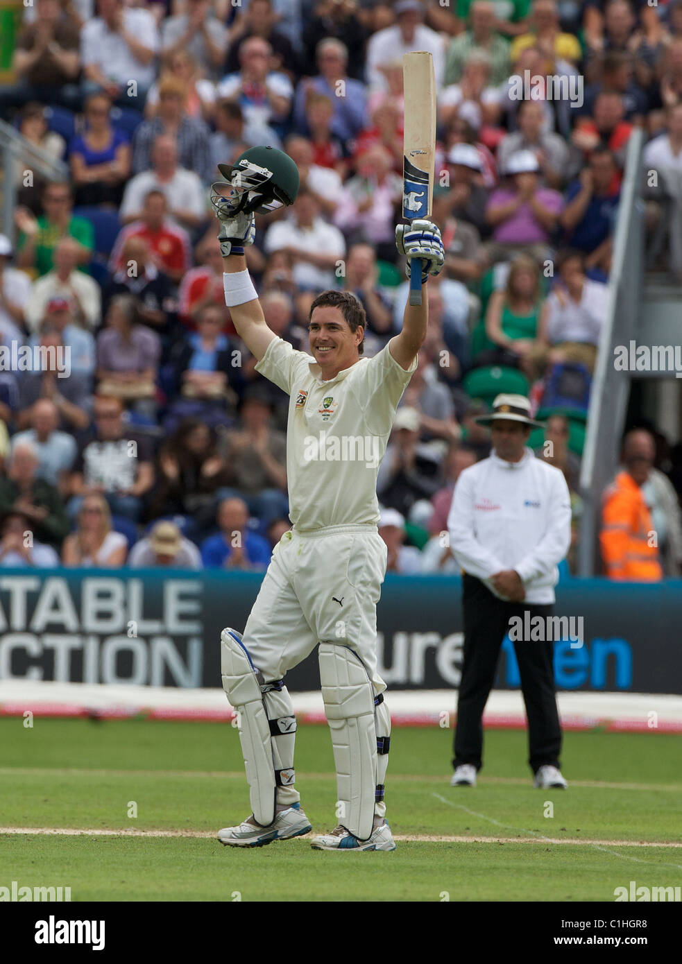 Marcus North celebrates his century during the England V Australia ...