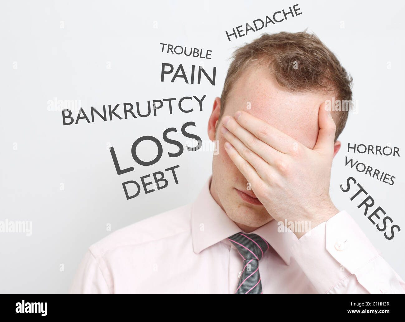 Depressed business man Stock Photo - Alamy