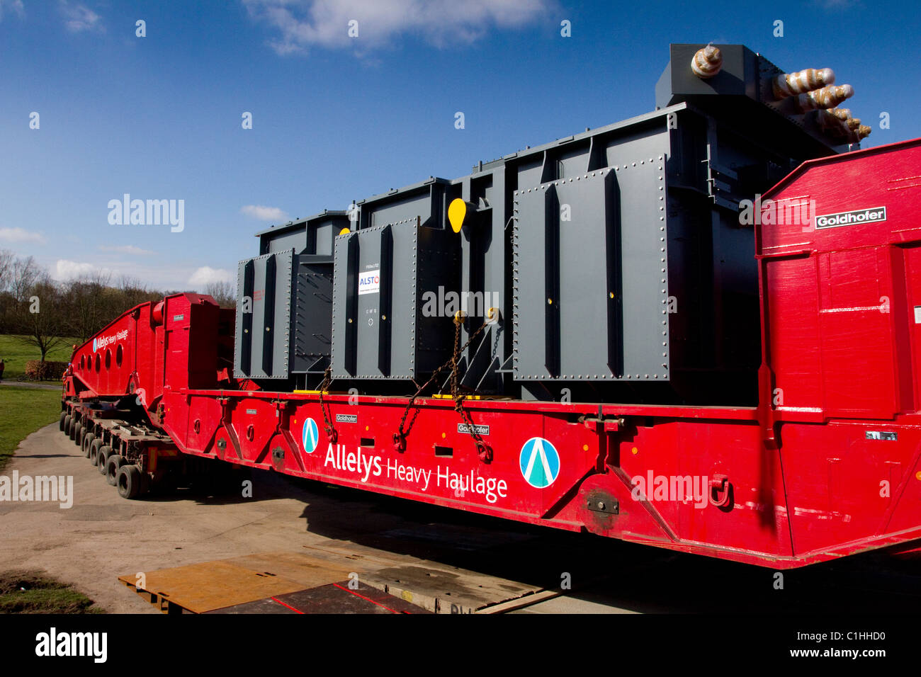 Unloading Alstom National Grid Electrical Transformer, Preston from the ...