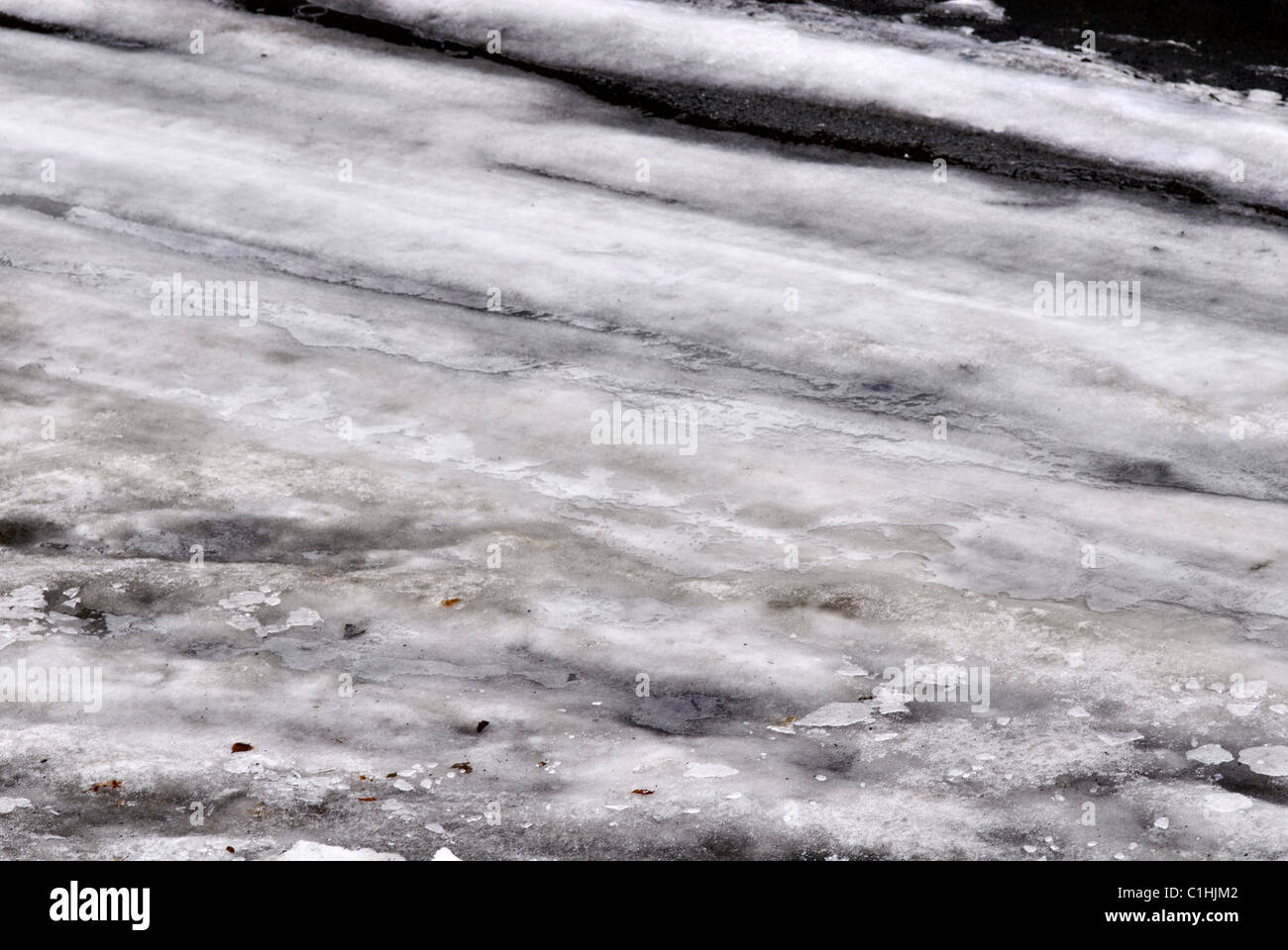 Road covered dirty snow slush hi-res stock photography and images - Alamy