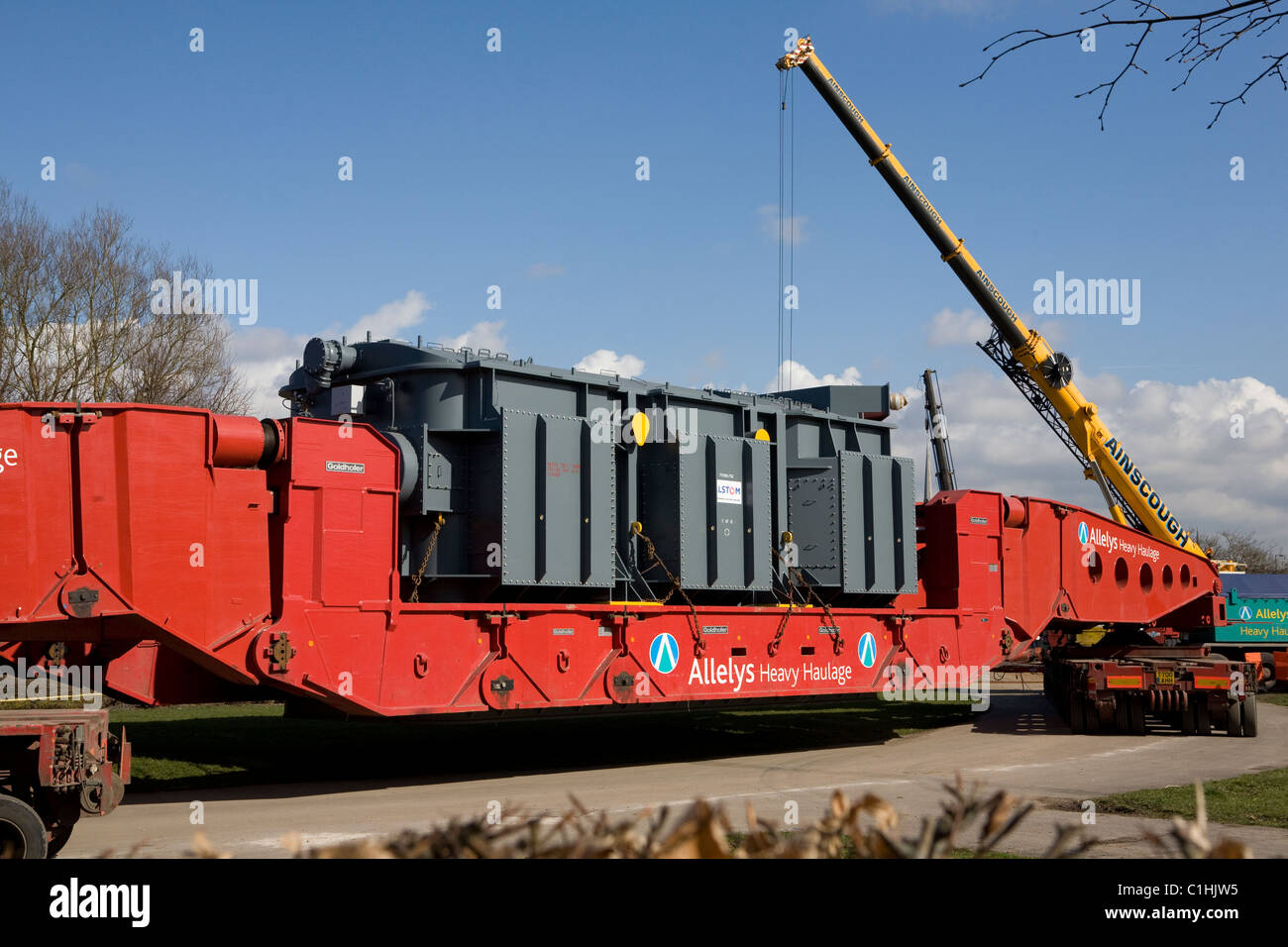 Alstom Heavy Haulage Electrical National Grid transformer, being ...