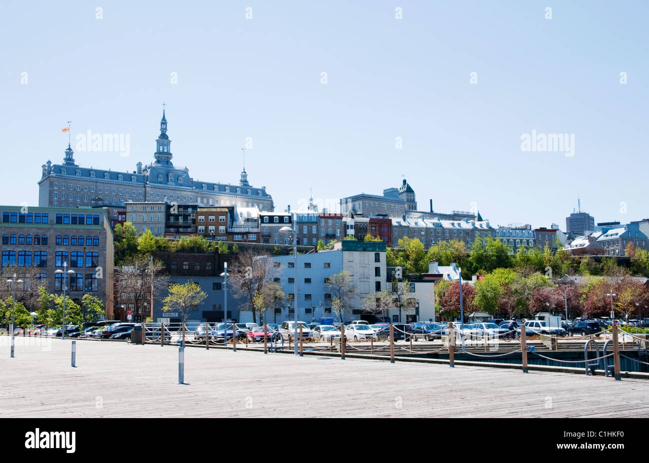 Government building stands high above Quebec city neighborhood and ...