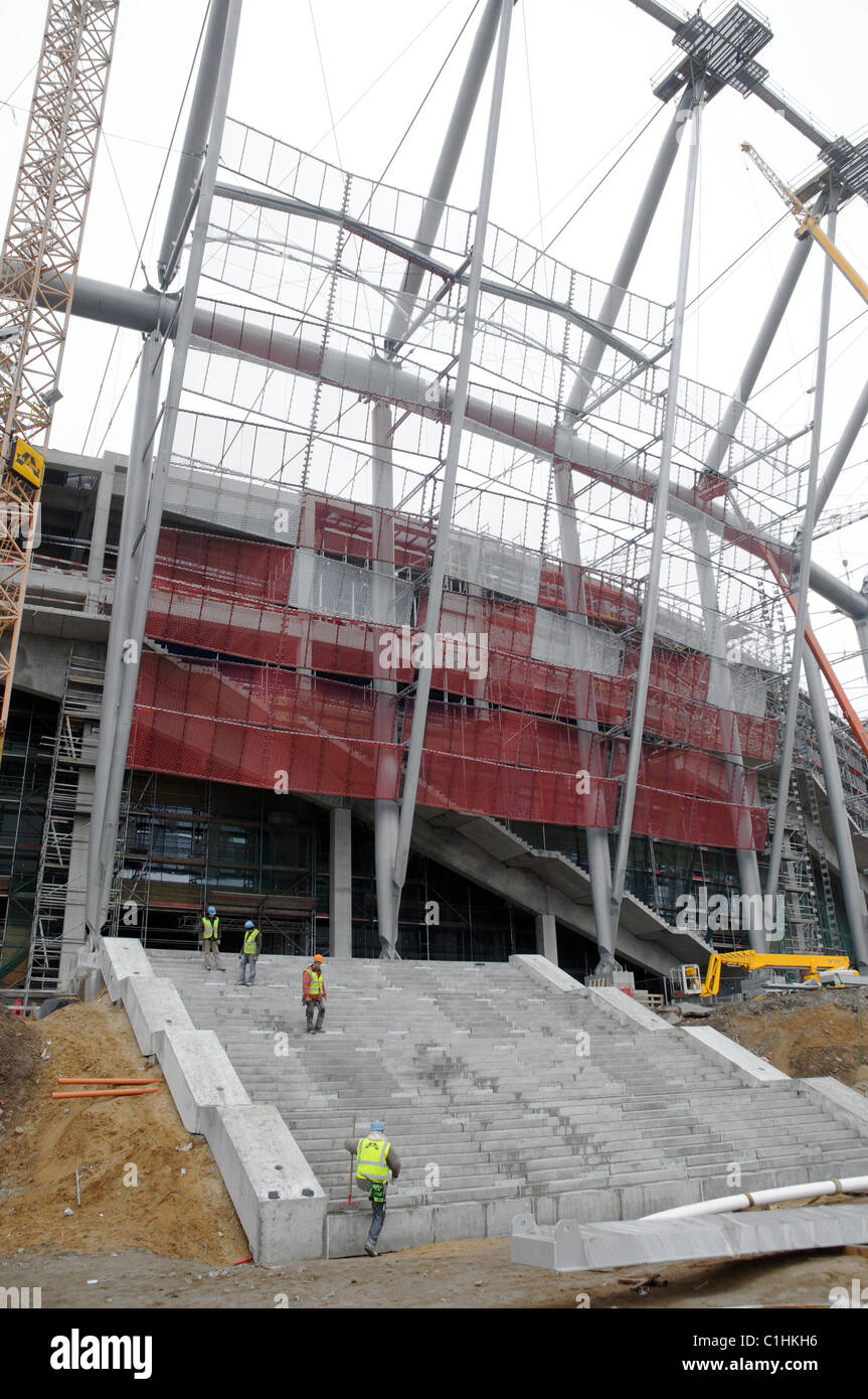Building site of National Stadium in Warsaw - main arena of UEFA ...