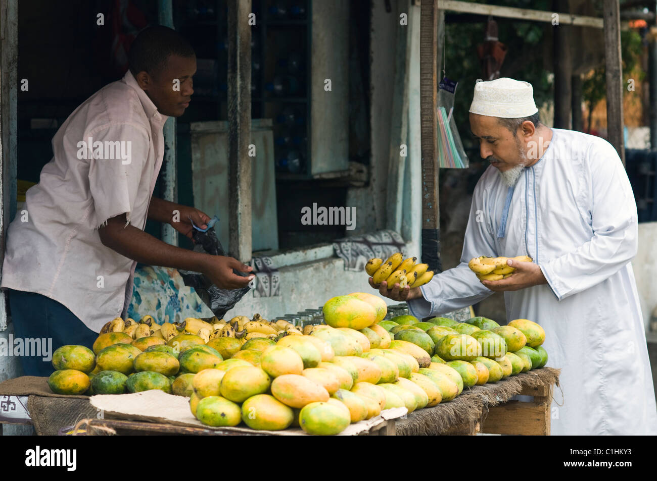 Fruit stall, Zanzibar, Tanzania Stock Photo - Alamy