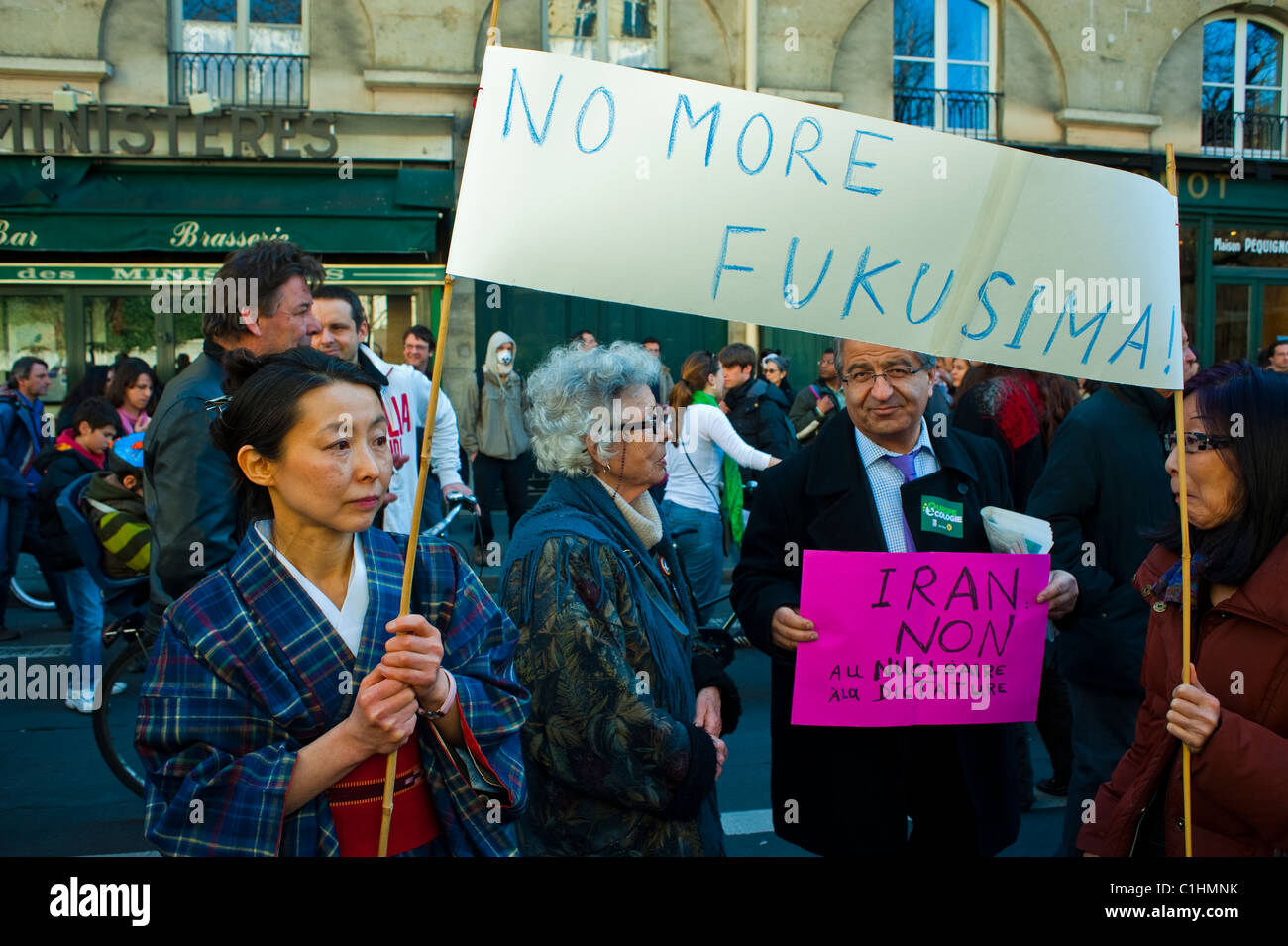 Japanese women protesting anti nuclear hi-res stock photography and ...