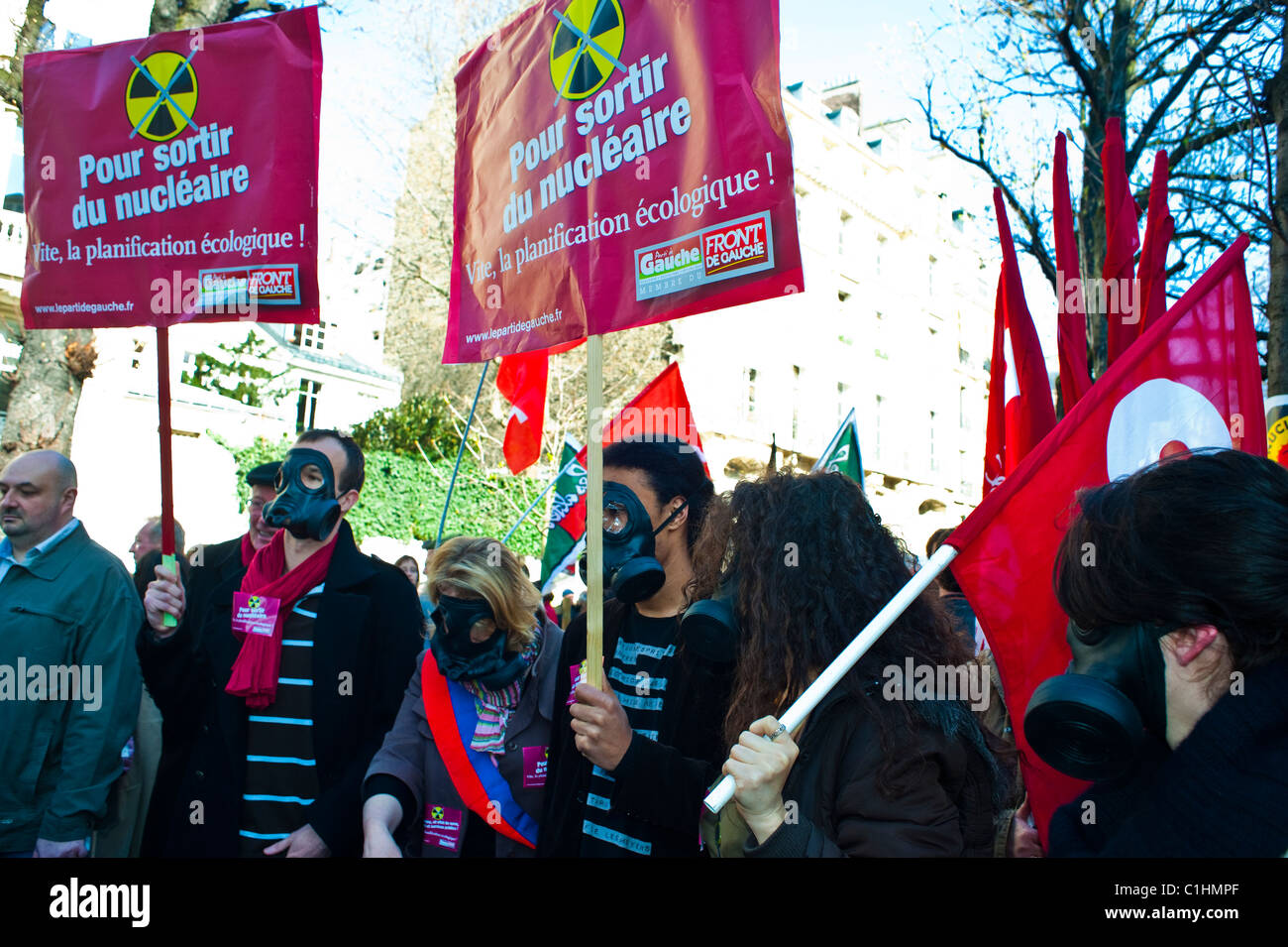 Paris, France, French People Demonstrating Against Nuclear Power ...
