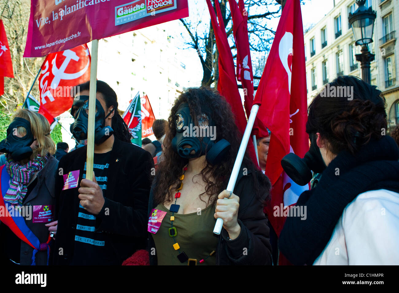 Paris, France, Crowd of French People, Rally, Demonstrating Against ...