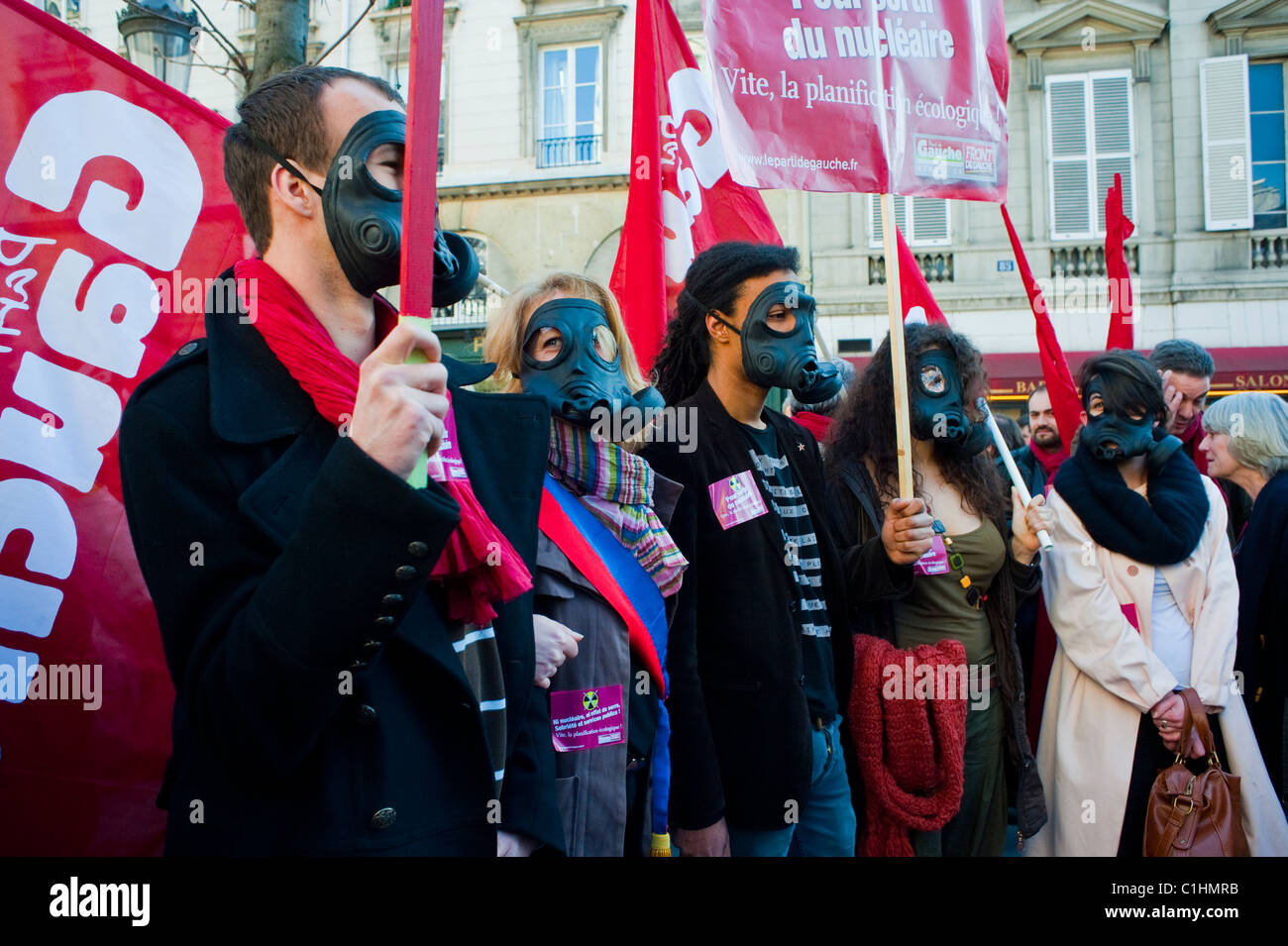 Paris, France, French People Demonstrating Against Nuclear Power ...