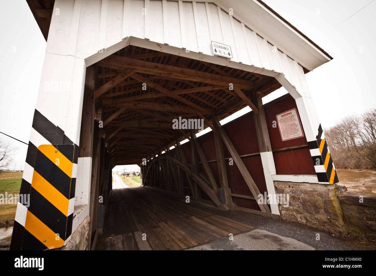 Weaver's Mill Covered Bridge Blue Ball, PA Stock Photo - Alamy