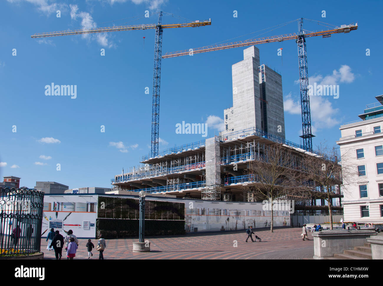 "The Library of Birmingham" construction site in the city centre. West ...