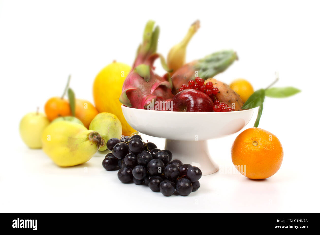 Composition of several fruits on a dish Stock Photo - Alamy