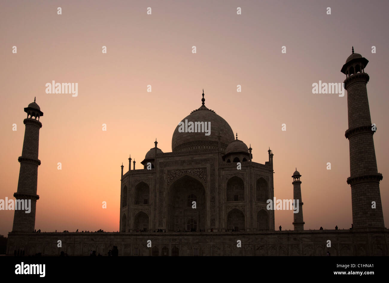 Taj Mahal at sunset, Agra, India Stock Photo - Alamy