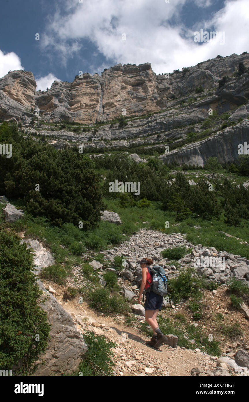 Female walker mountains hi-res stock photography and images - Alamy