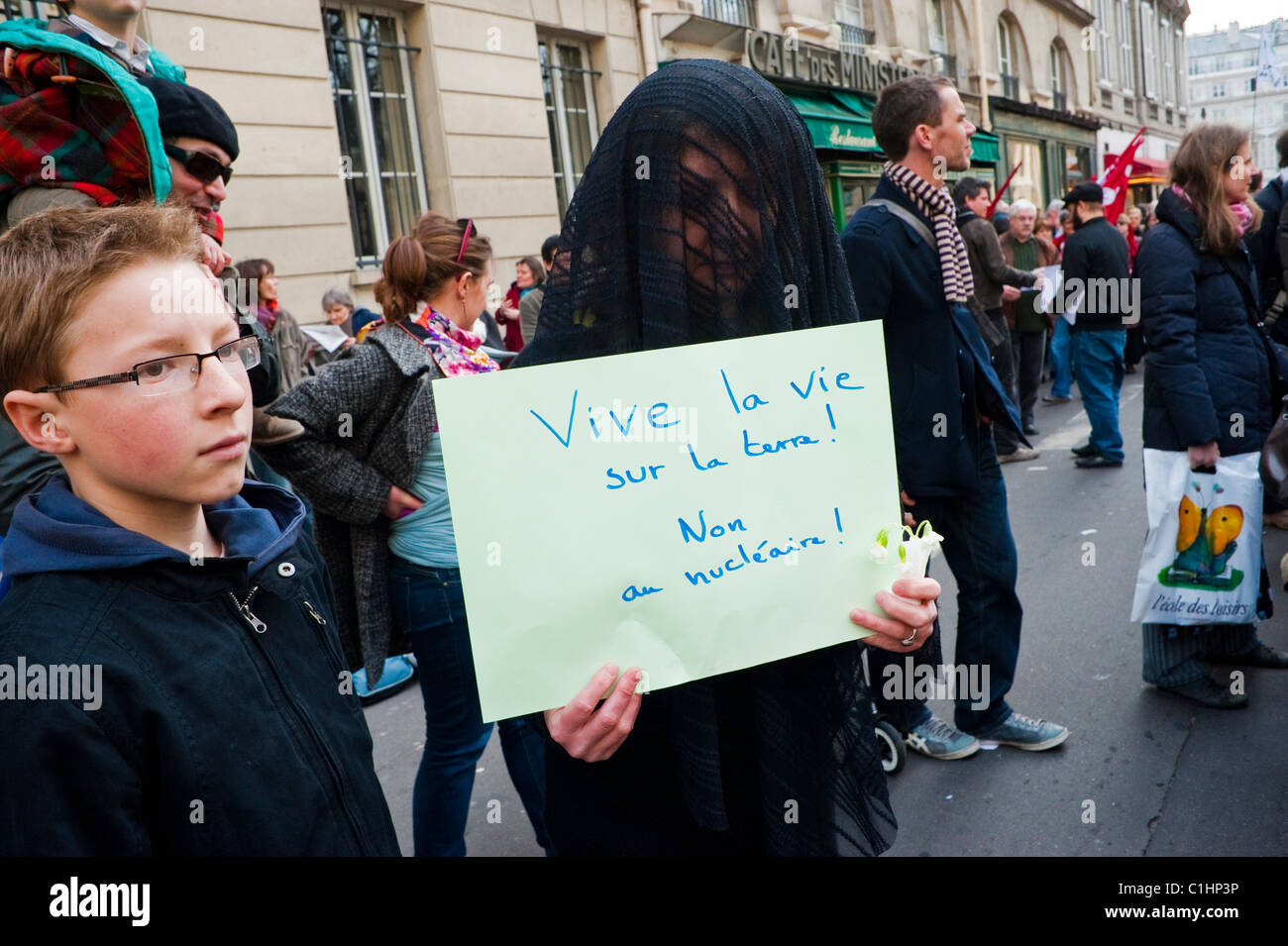 French woman demonstrating nuclear power hi-res stock photography and ...