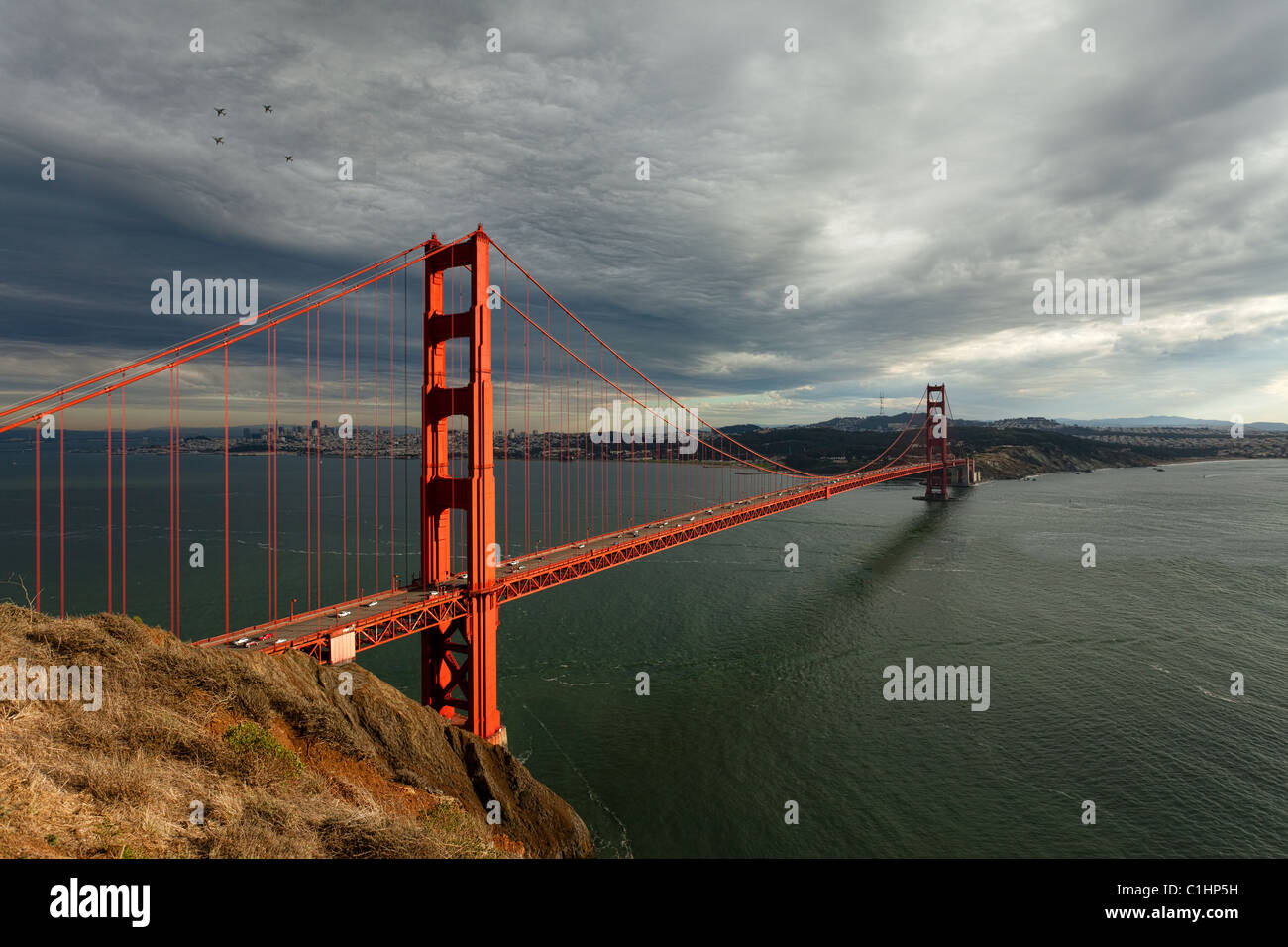 Blue Angels Over Golden Gate Bridge Stock Photo - Alamy