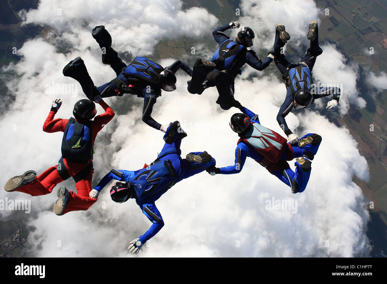 Formation skydiving at langar airfield hi-res stock photography and ...