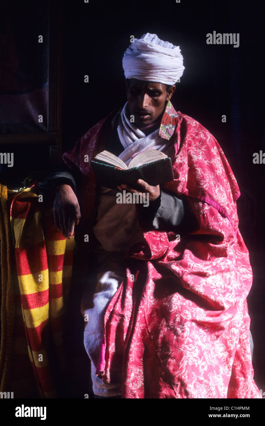Priest at Bet Gebriel-Rufael, Lalibela, Ethiopia Stock Photo - Alamy