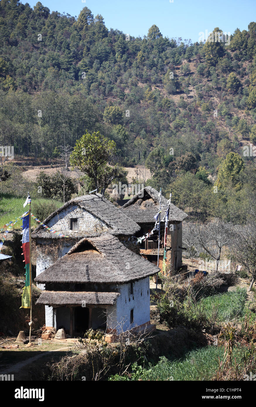 Landscape in the Nepali hills Stock Photo - Alamy