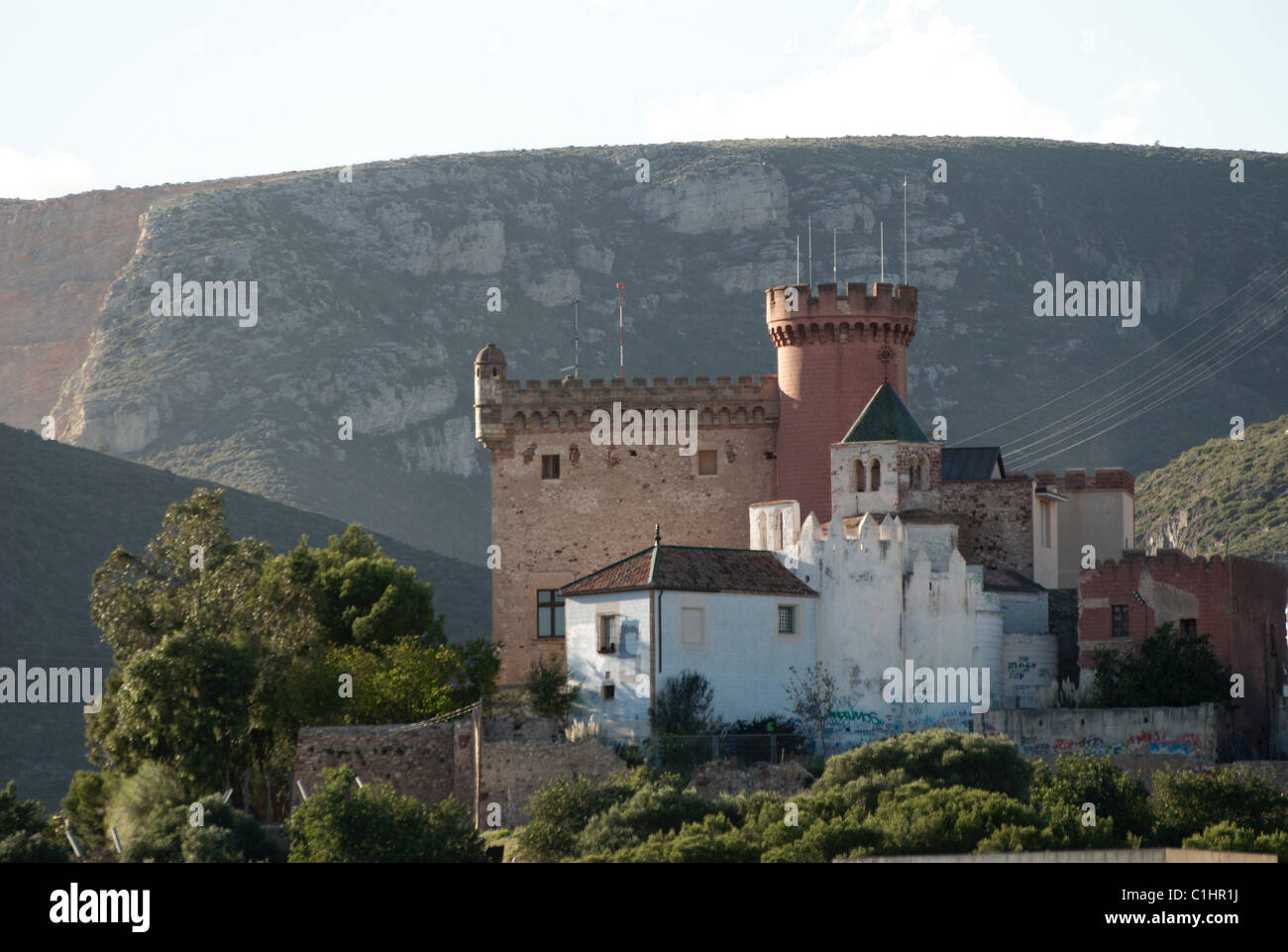 Castle in Castelldefels, Spain Stock Photo - Alamy