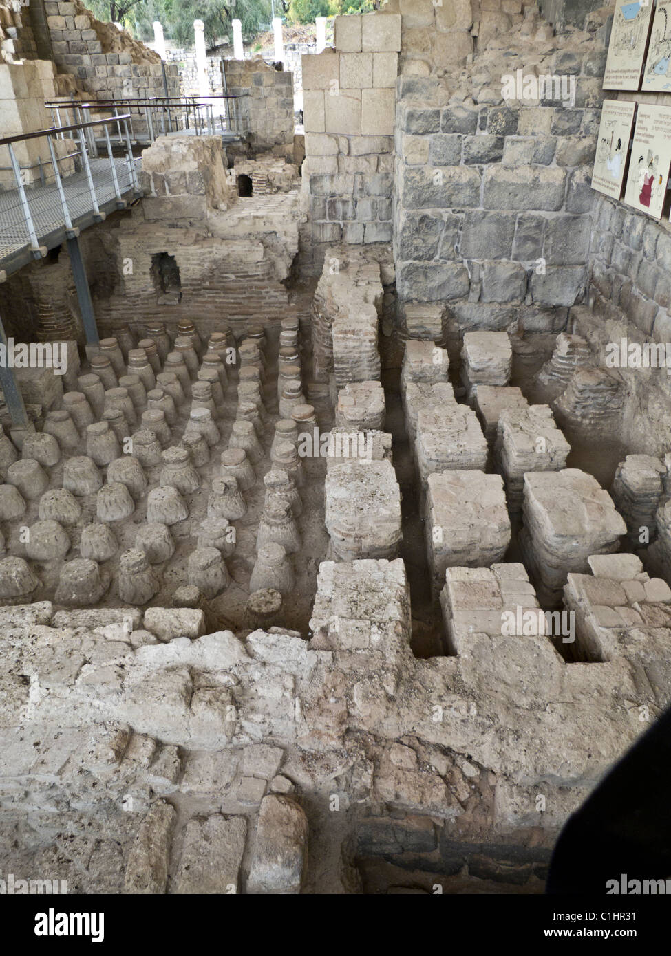 Beit Shean, Scythopolis. Israel National Park, the roman bathhouse ...