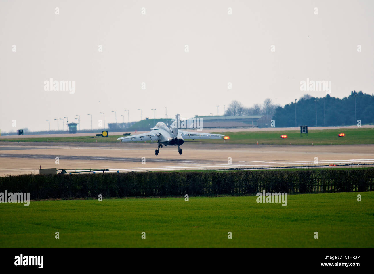 Marham, Norfolk. A Tornado GR4 Aircraft coming into land at RAF Marham ...