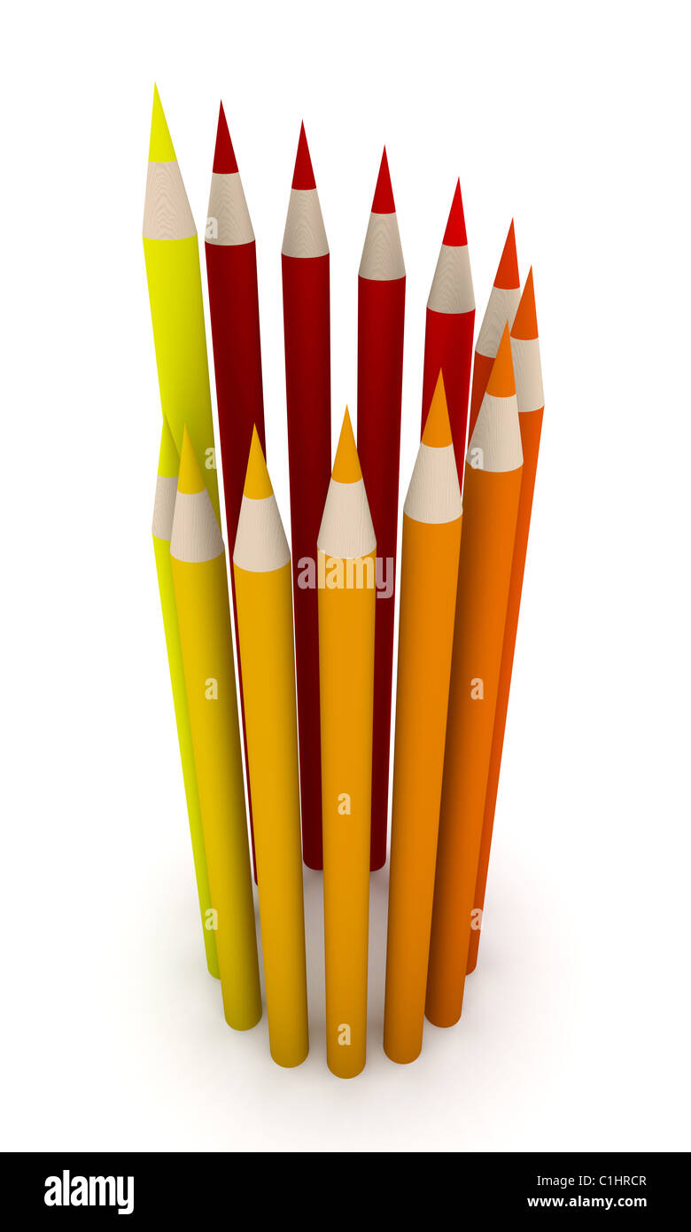 Coloured colour circle crayon hi-res stock photography and images - Alamy