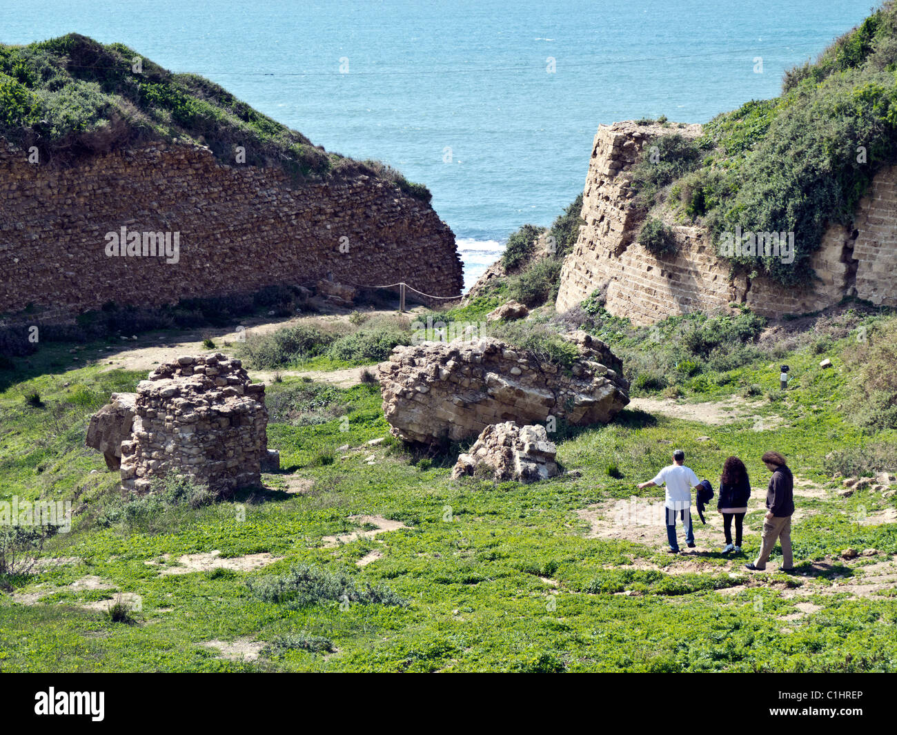 Arsuf,Apollonia ,Apollonia National Park,Israel,walking in the Dry Moat ...