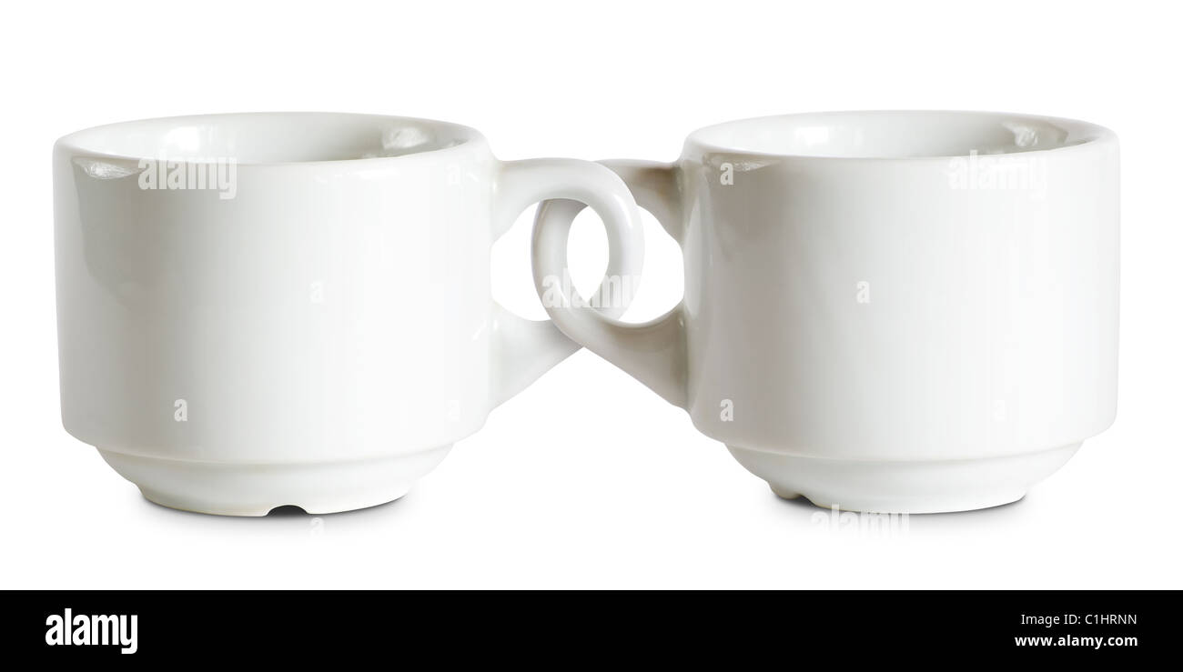 Two cups of coffee isolated on white hi-res stock photography and ...