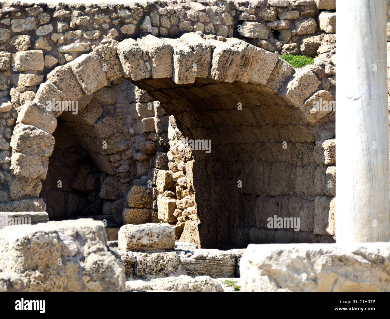 Caesarea ,Caesarea Maritima the roman governor's building Stock Photo ...