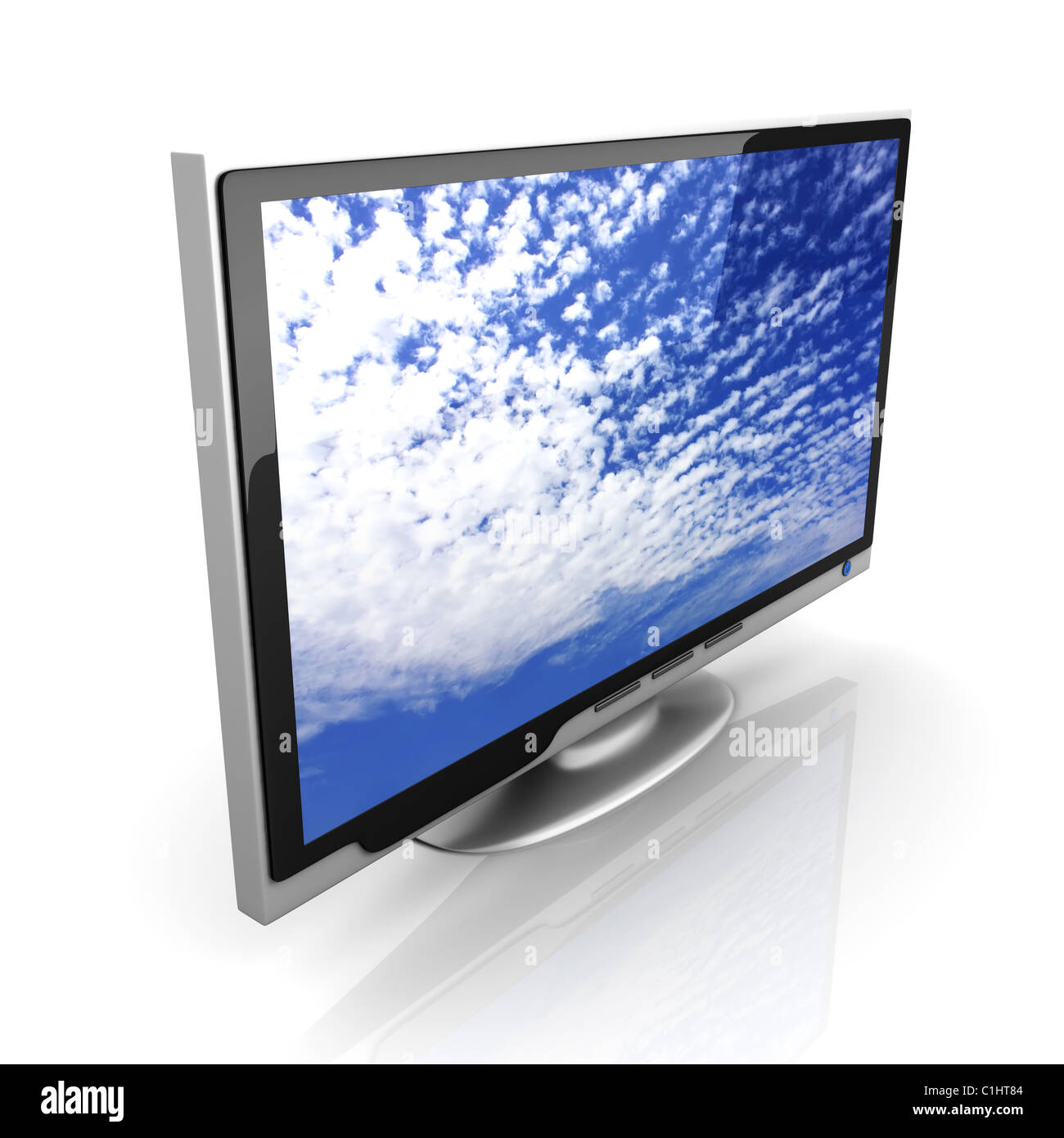 Modern computer monitor flat Cut Out Stock Images & Pictures - Alamy