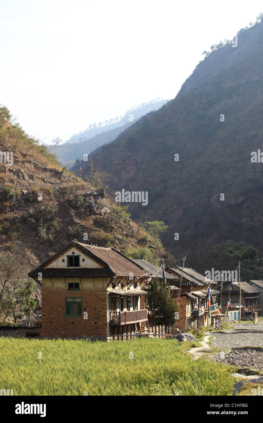 Landscape in the Nepali hills Stock Photo - Alamy