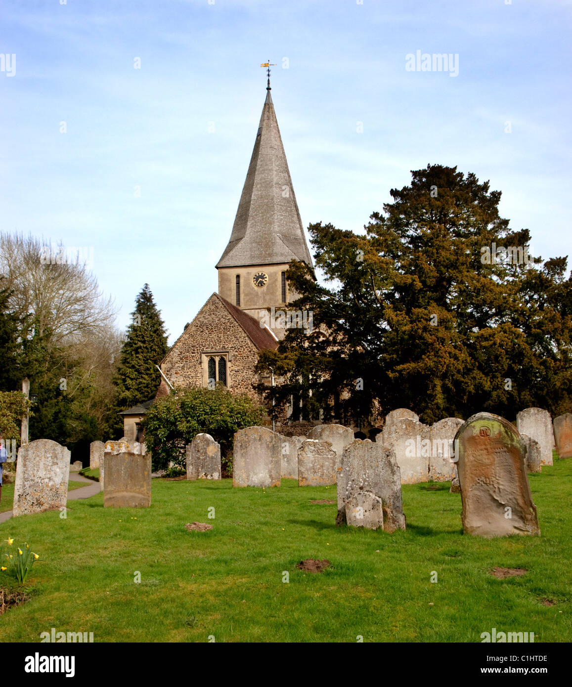 Shere church, surrey hi-res stock photography and images - Alamy