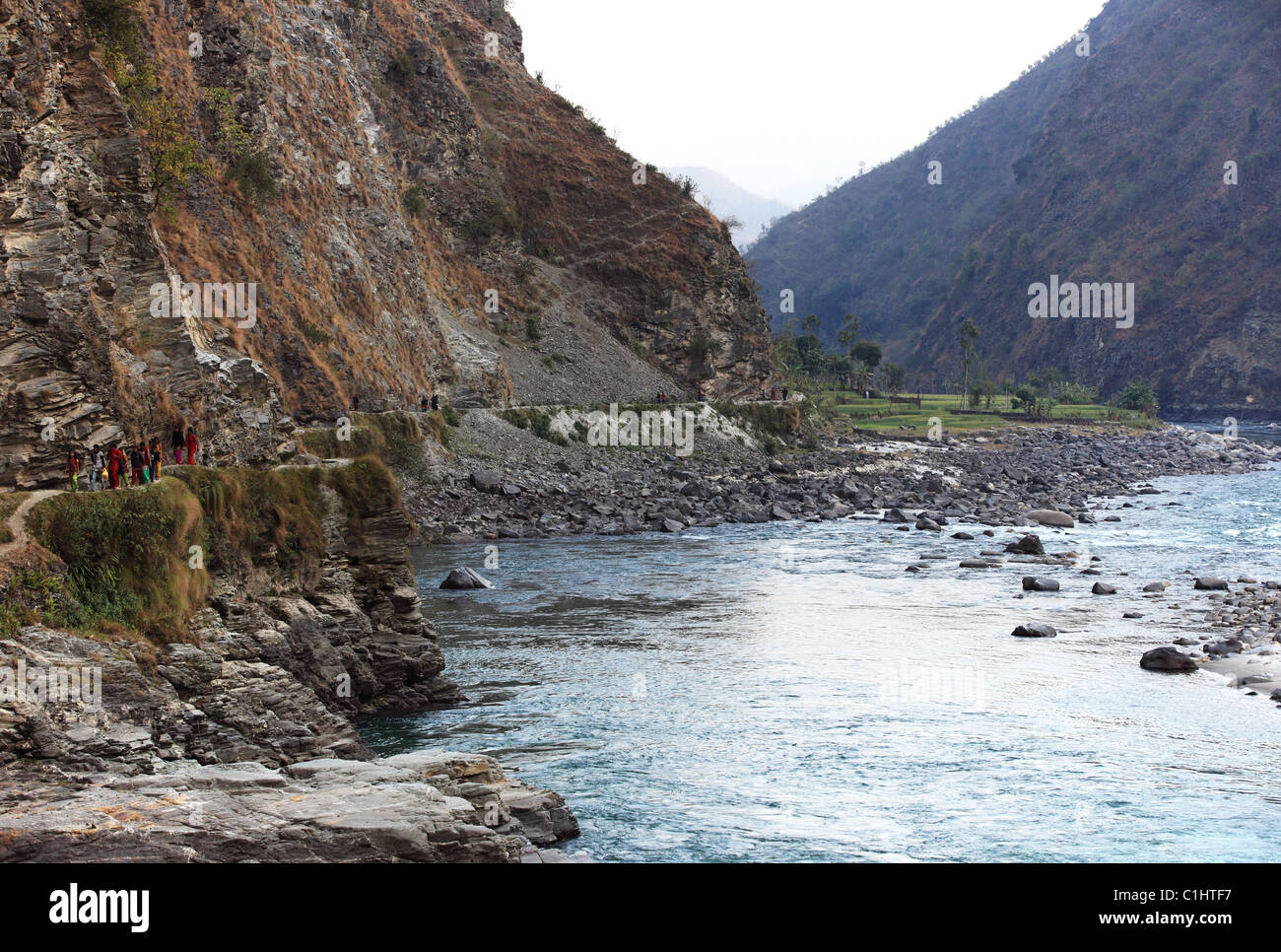 Landscape in the Nepali hills Stock Photo - Alamy