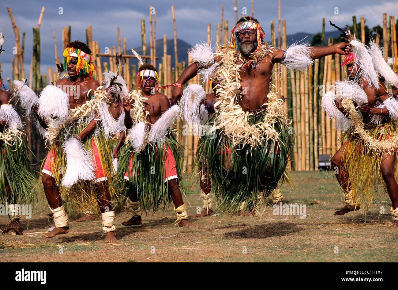 France, New Caledonia, traditional Dance Melanesian (kanak Stock Photo ...