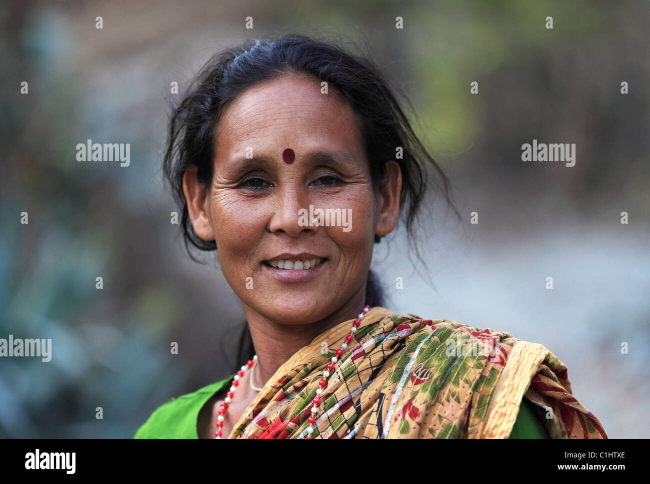 Nepali woman in the Himalaya Stock Photo - Alamy