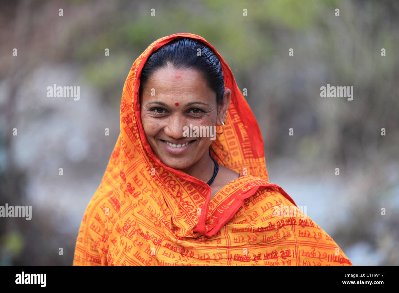 Nepali woman in the Himalaya Stock Photo - Alamy