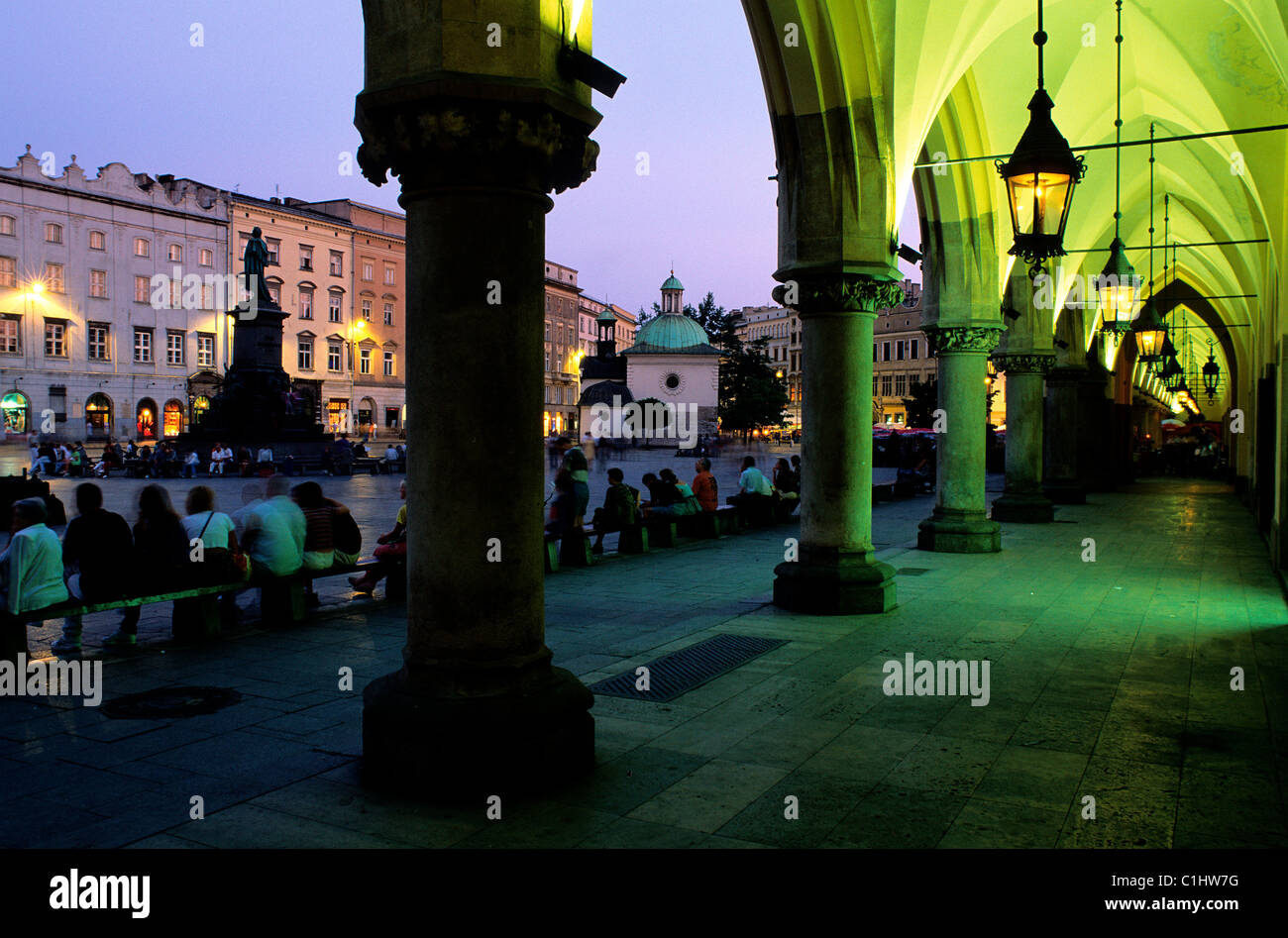 Poland, Lesser Poland region, Krakow, Rynek Glowny, market square ...
