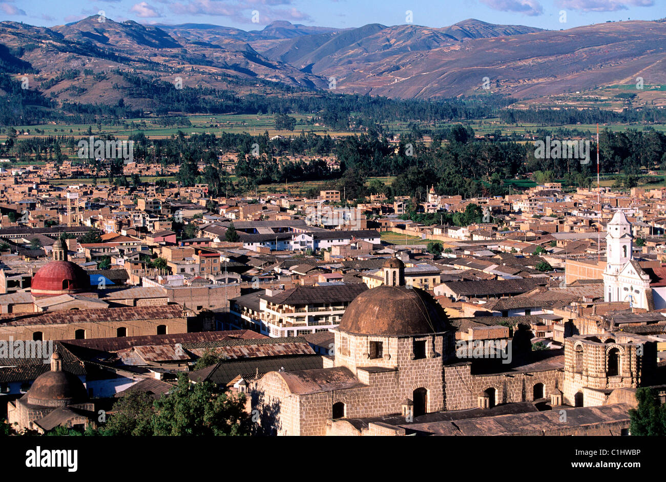 Peru, Cajamarca Department, Northern Cordillera, Cajamarca city Stock ...
