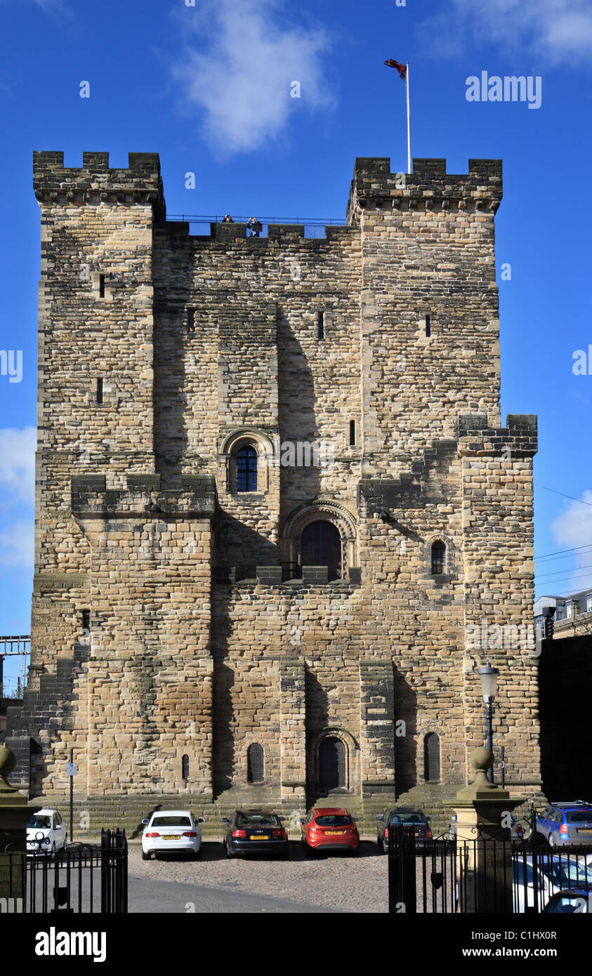 Newcastle upon Tyne keep or castle seen from the east, NE England UK ...