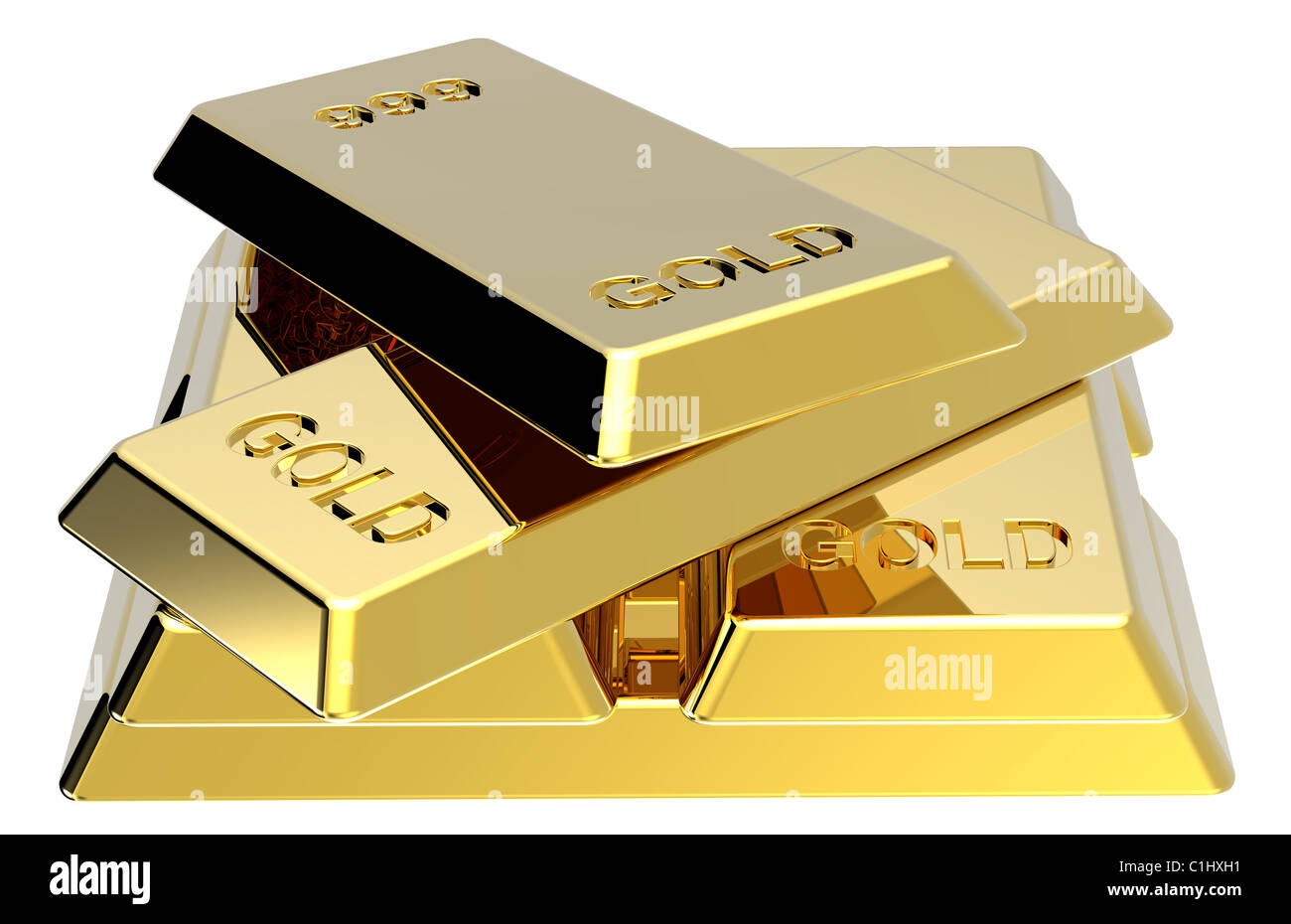 Gold blocks Cut Out Stock Images & Pictures - Alamy