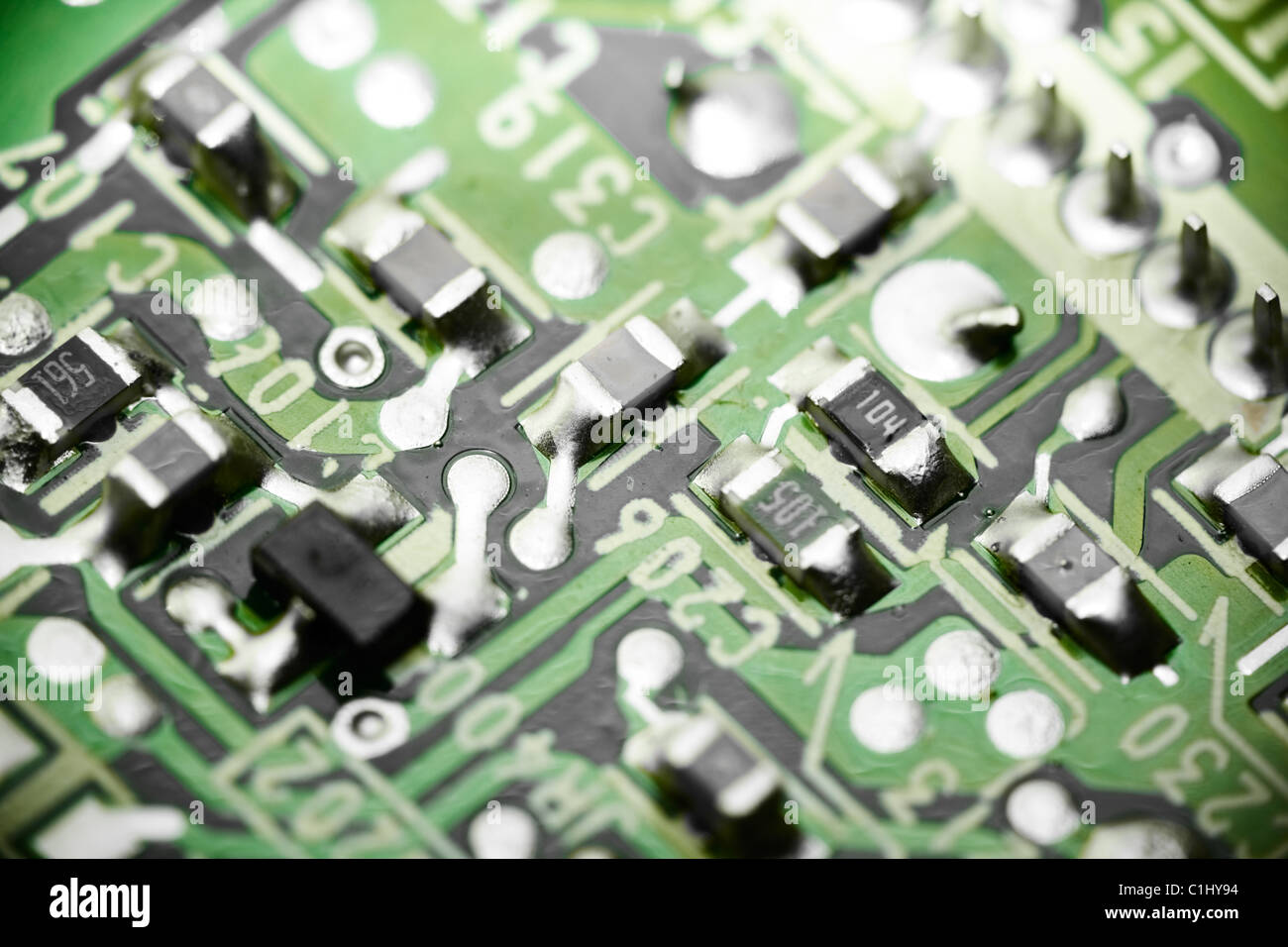 Closeup of circuit board Stock Photo - Alamy