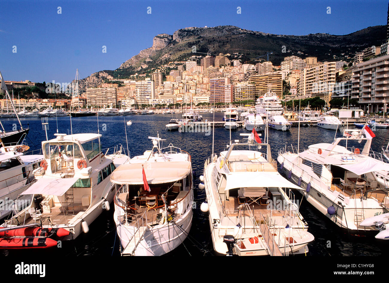 Principality of Monaco, the harbour Stock Photo - Alamy