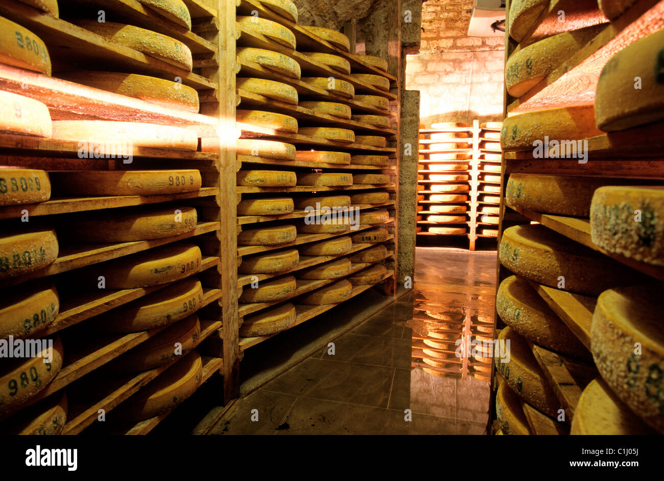 France, Doubs, Fort Saint Antoine, comte cheese factory Stock Photo - Alamy