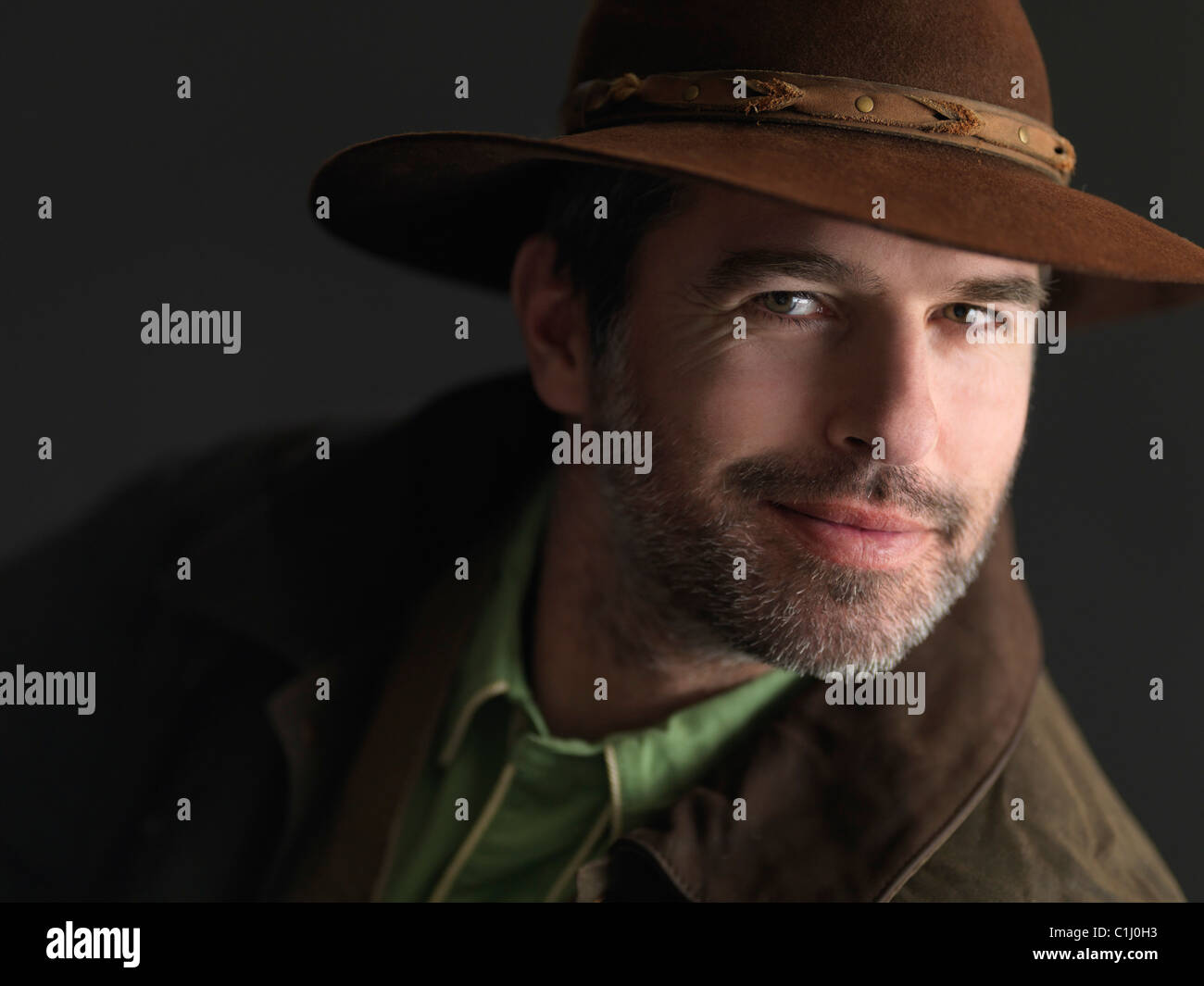 Portrait of Cowboy Stock Photo - Alamy