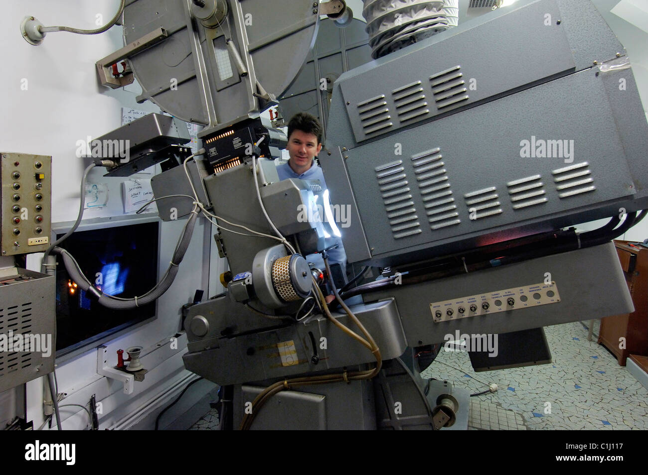 France, Paris, Grand Rex cinema, projection booth Stock Photo - Alamy