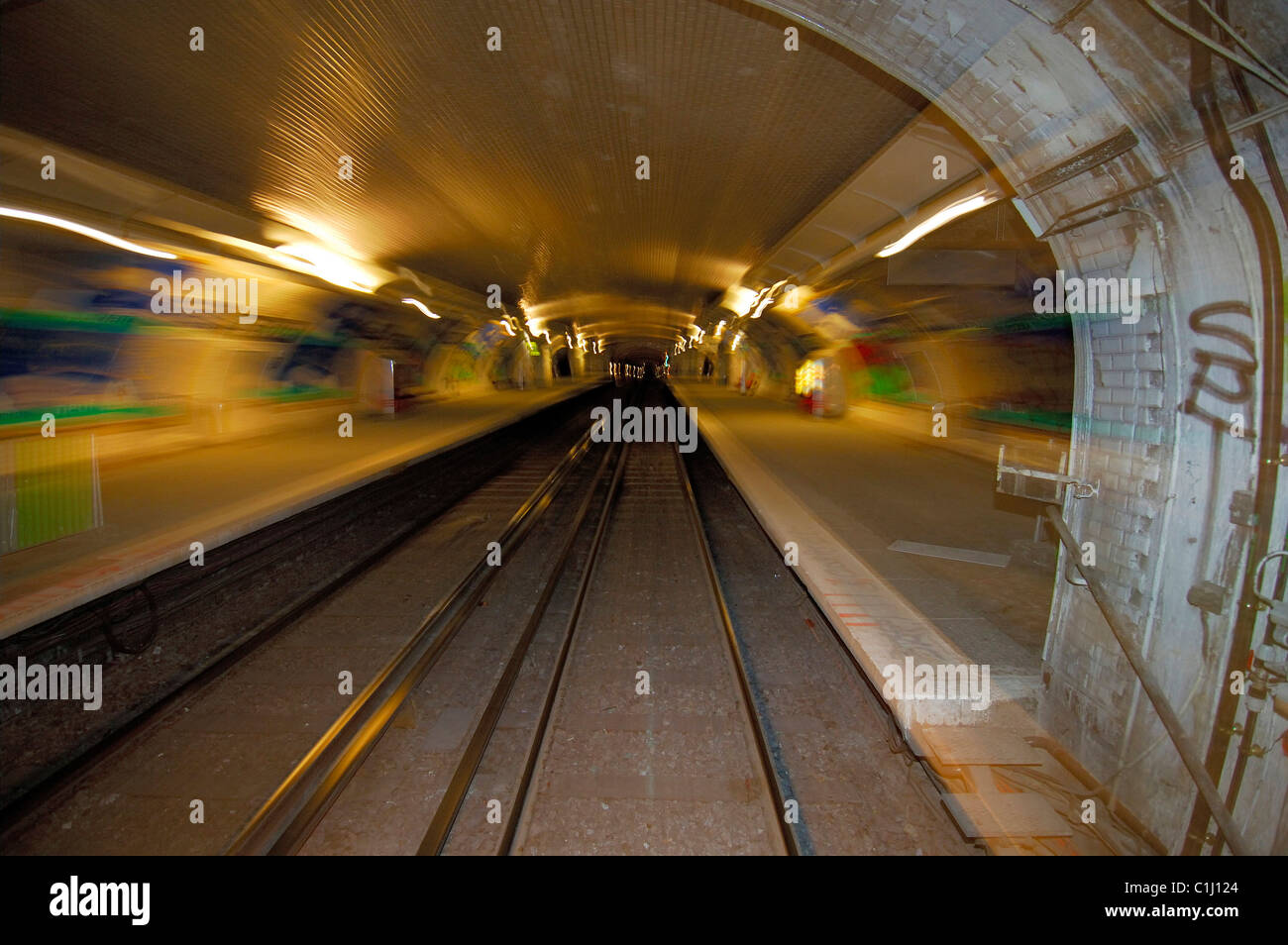 France, Paris, Parisian underground Stock Photo - Alamy