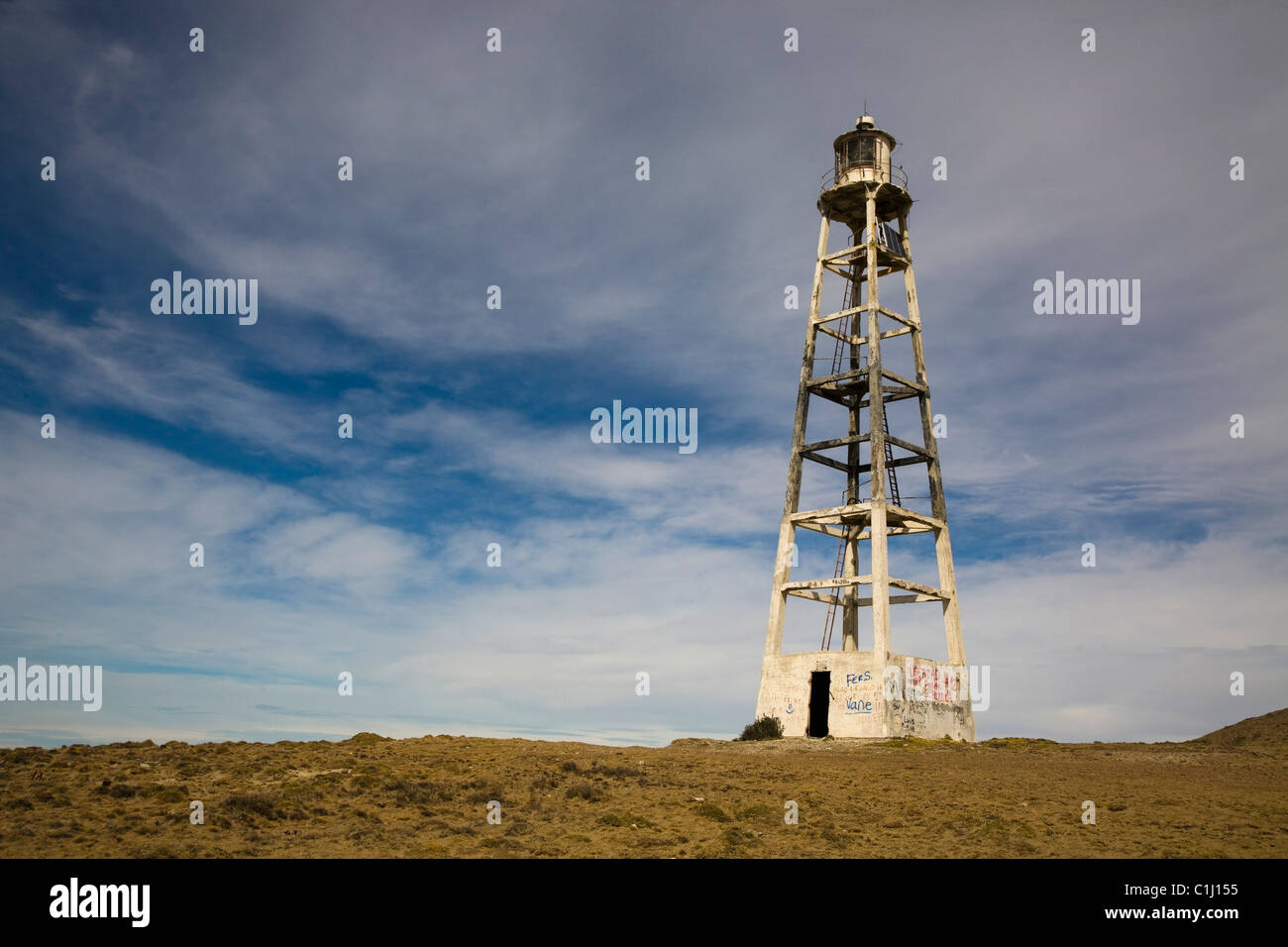 Old lighthouse at Cabo Curioso Stock Photo - Alamy